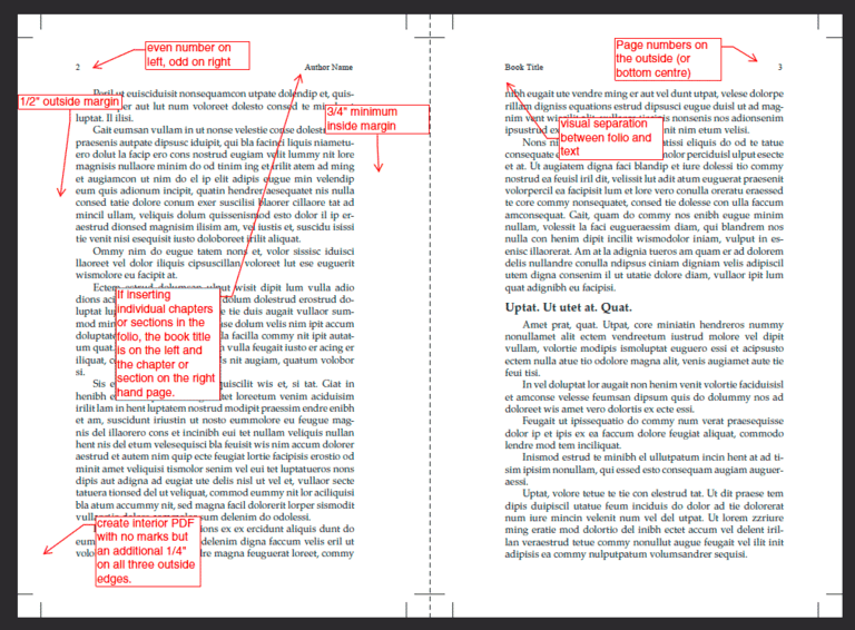 Interior Margins for Standard Book Sizes - pagemaster.ca